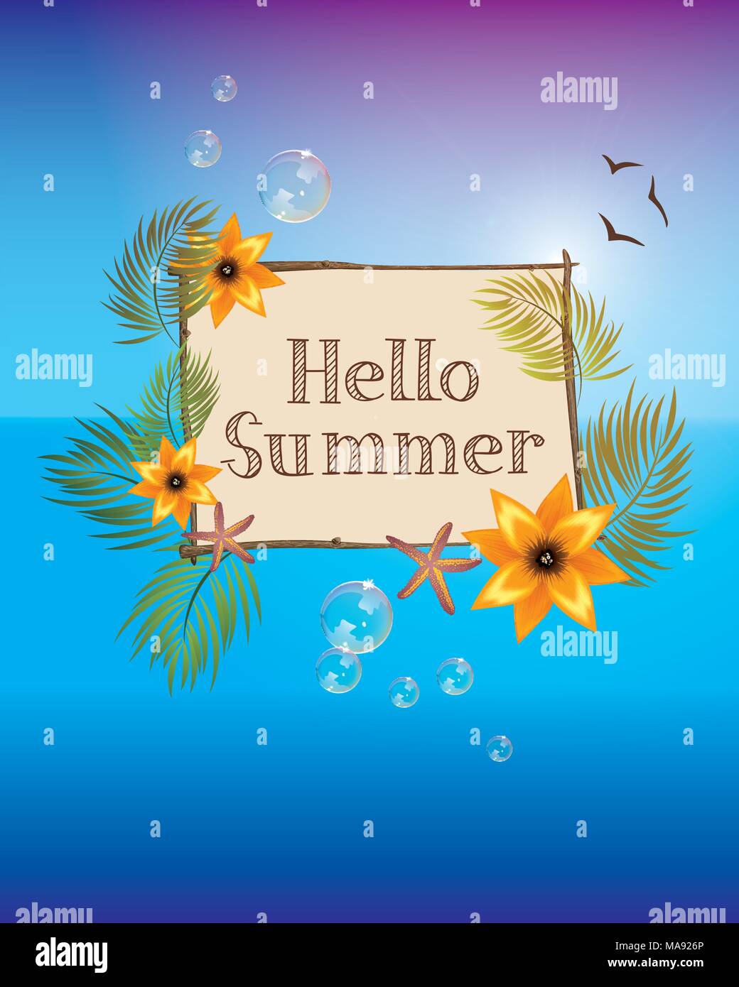 Hello Summer Vector Vectors High Resolution Stock Photography and ...