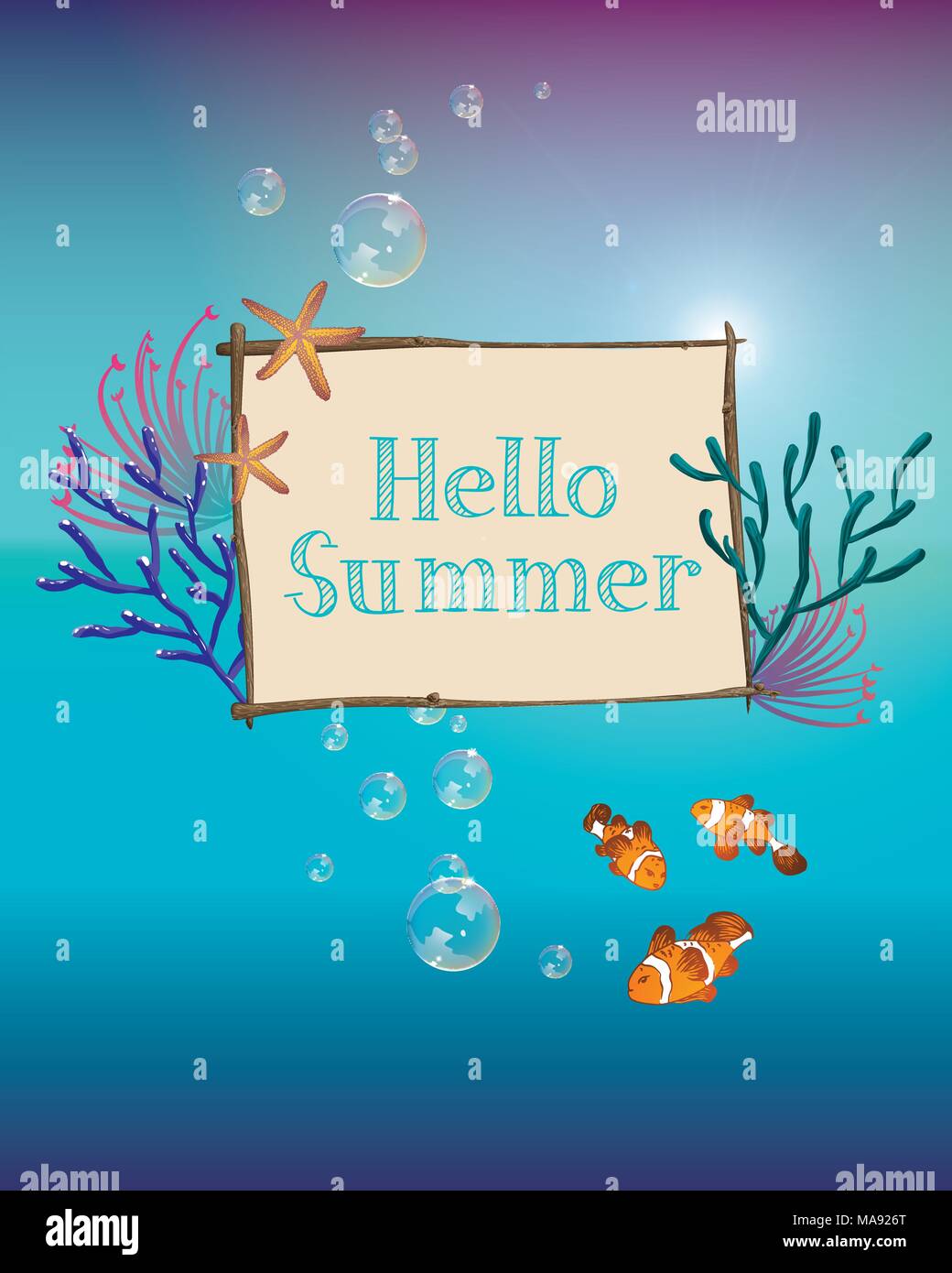 Hello Summer Vector Vectors High Resolution Stock Photography and ...