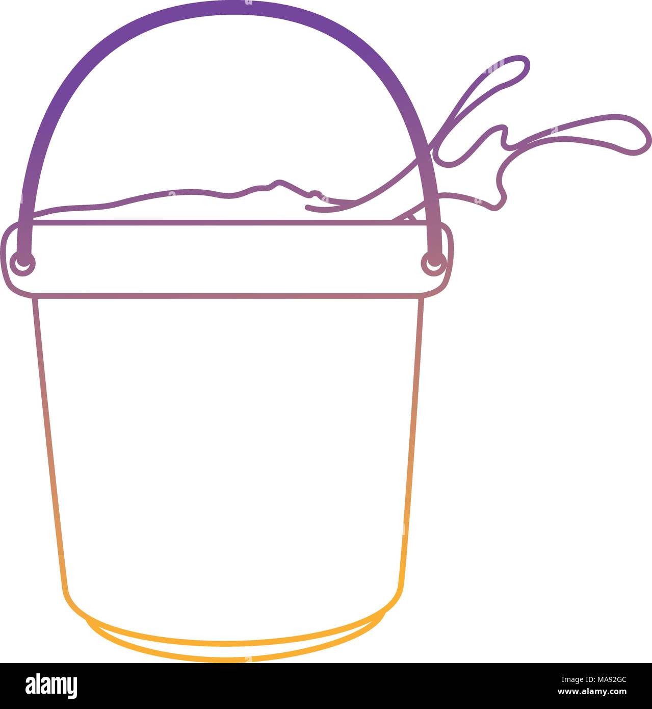 color powder in bucket plastic holy celebration vector illustration ...