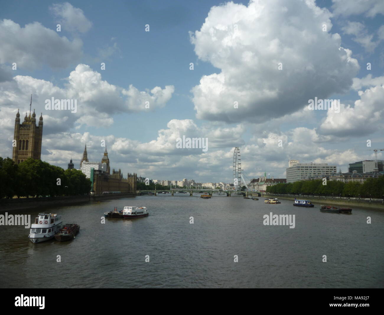 River Thames, View of London Stock Photo - Alamy