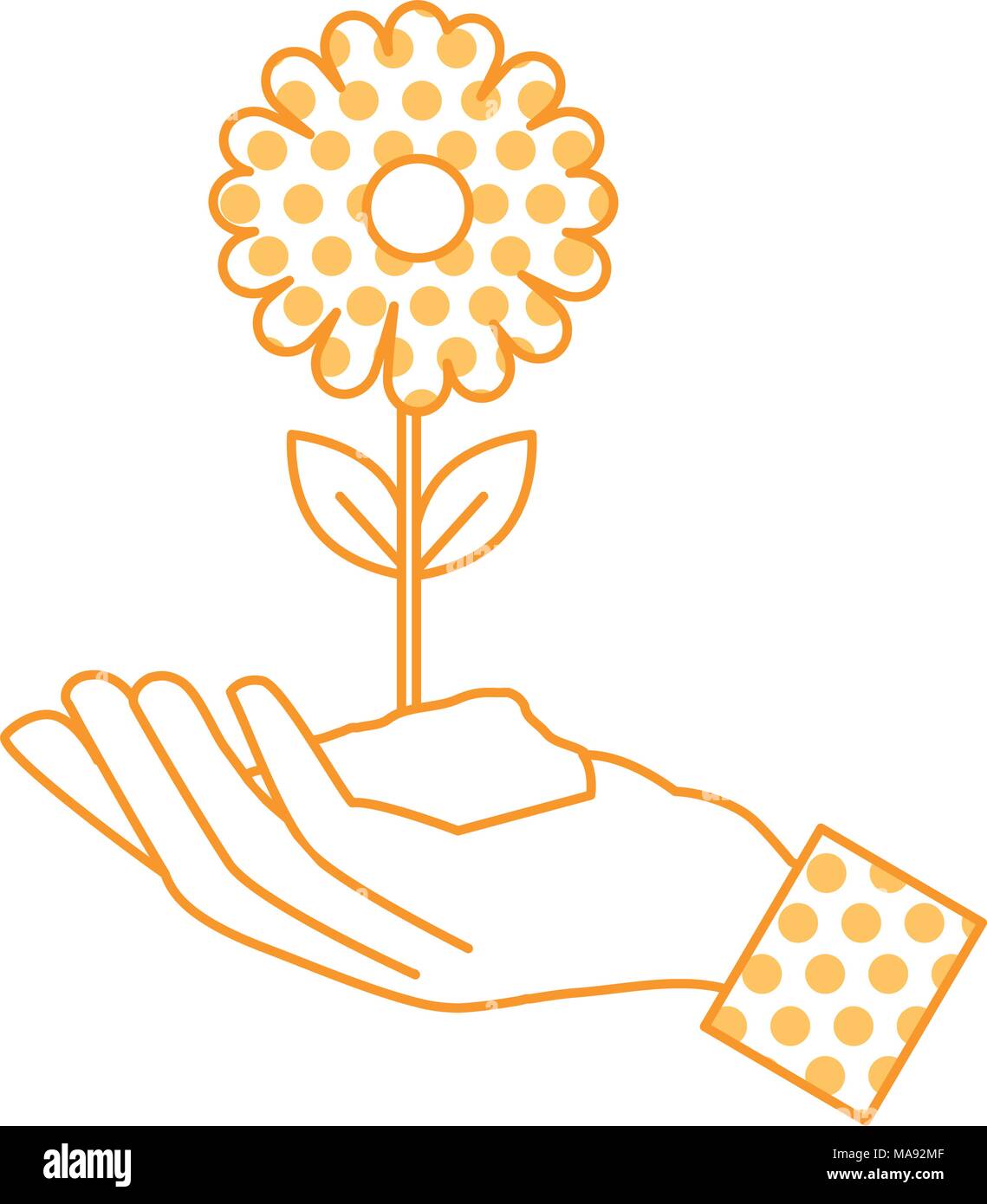 Hand pollination Stock Vector Images - Alamy