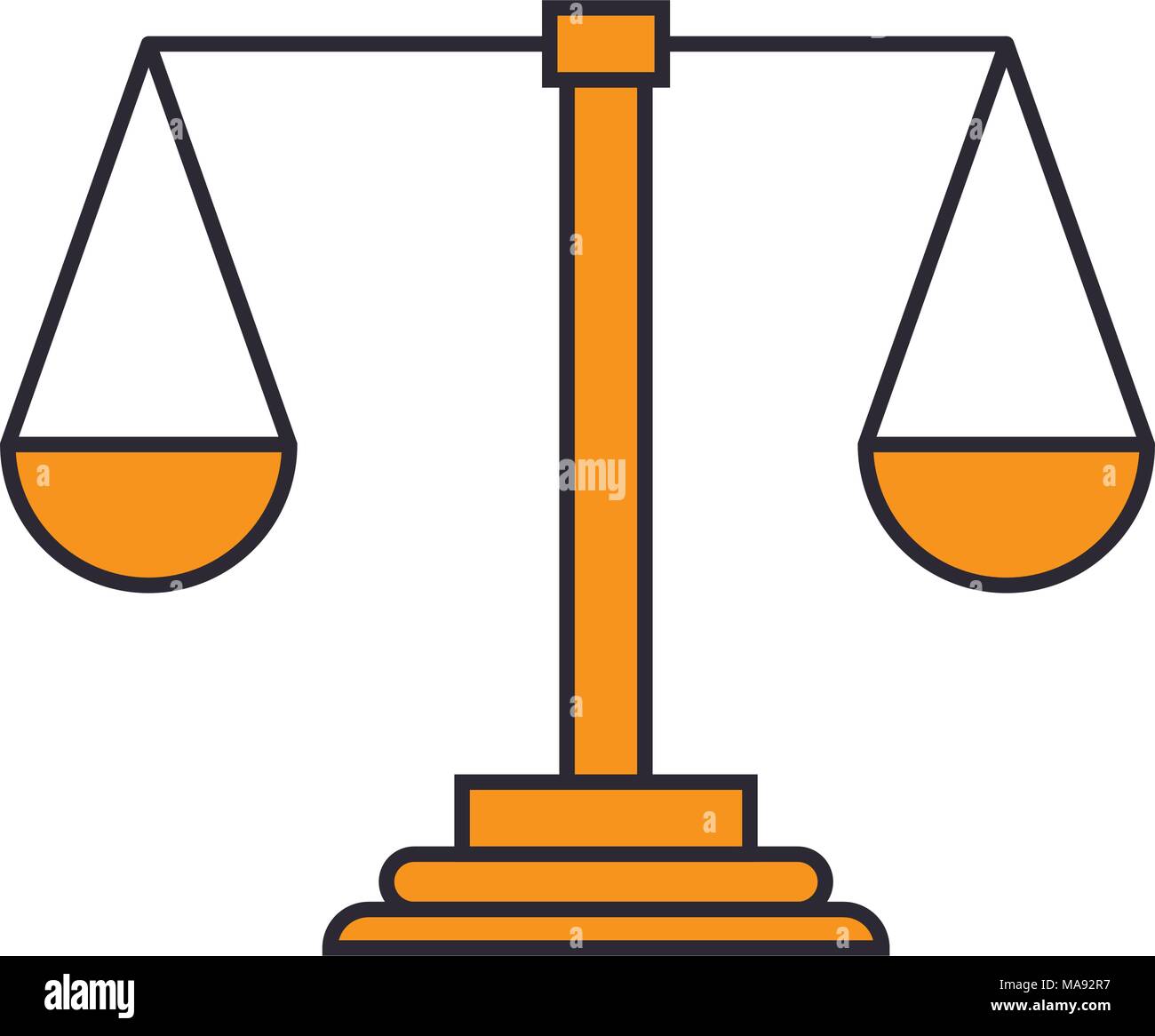 weight scale justice icon vector illustration design Stock Vector Image ...