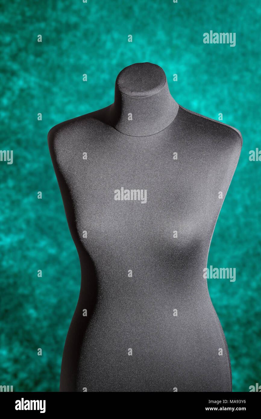 The figure in the shape of a human torso to try on dresses and display ...
