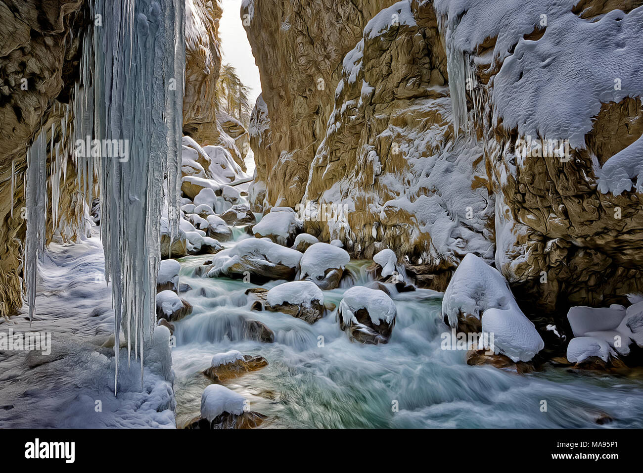 Partnach Gorge. Partnachklamm Stock Photo - Alamy