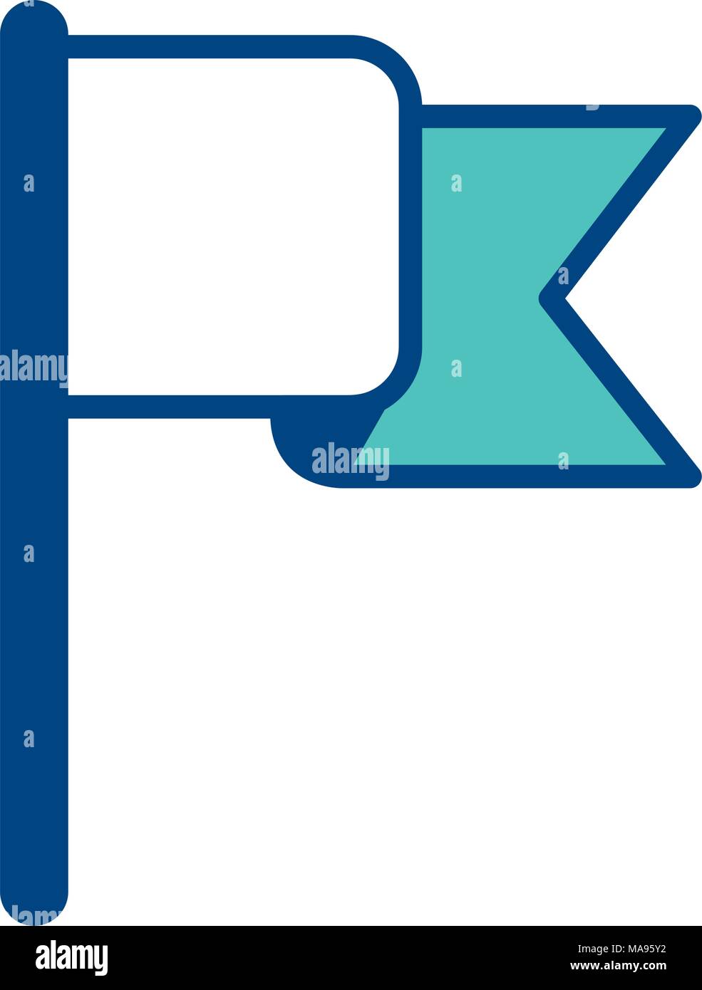 flag in pole insignia success symbol Stock Vector Image & Art - Alamy