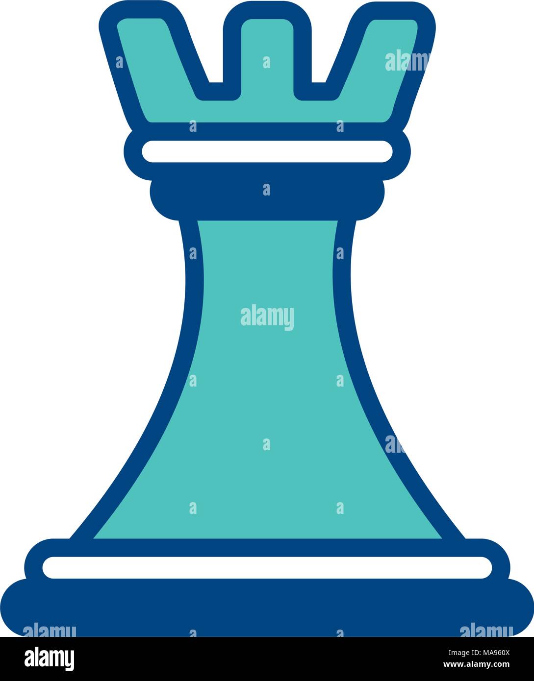 chess piece tower business strategy image concept Stock Vector Image ...