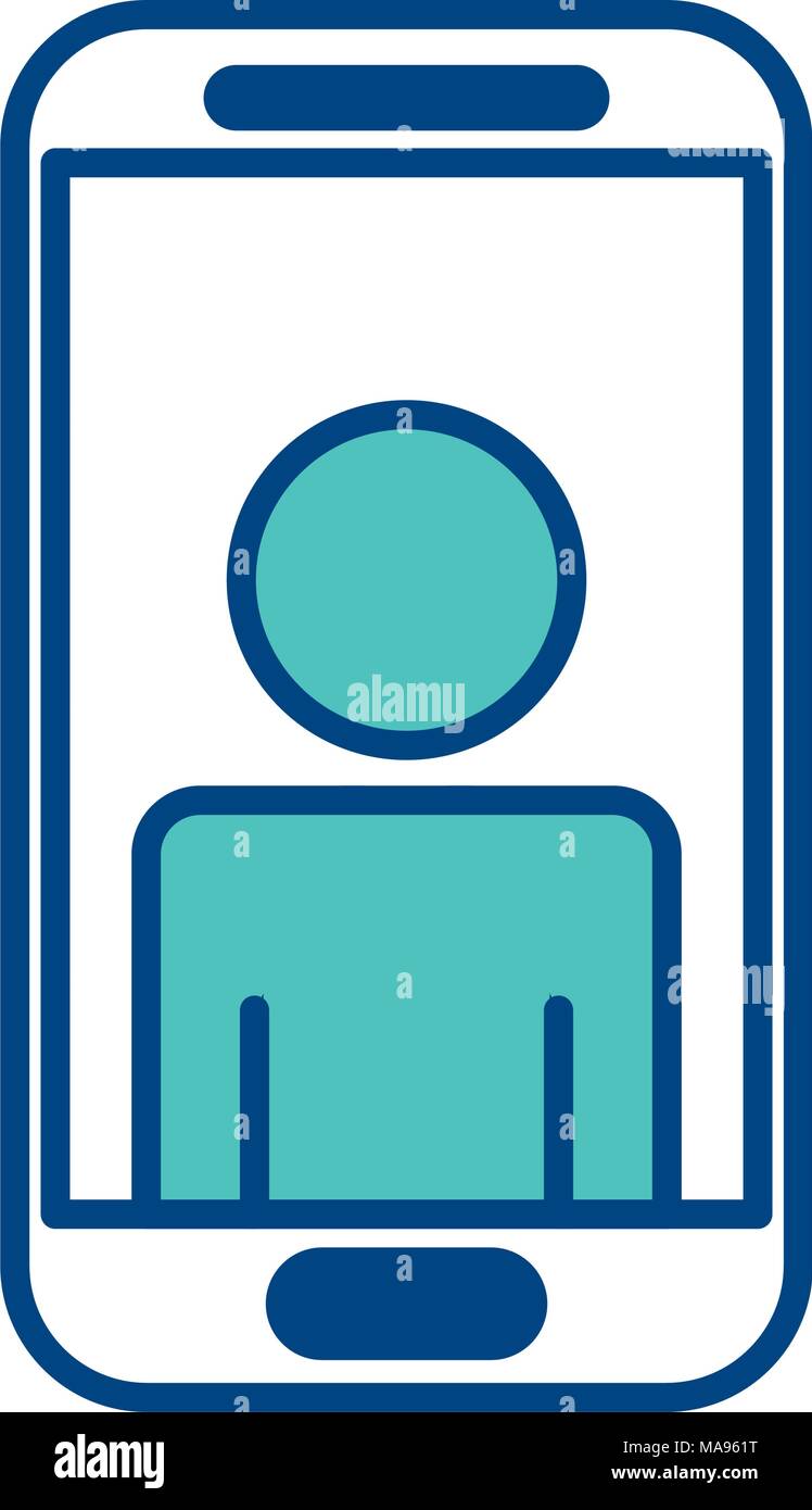 smartphone with avatar on screen image Stock Vector Image & Art - Alamy