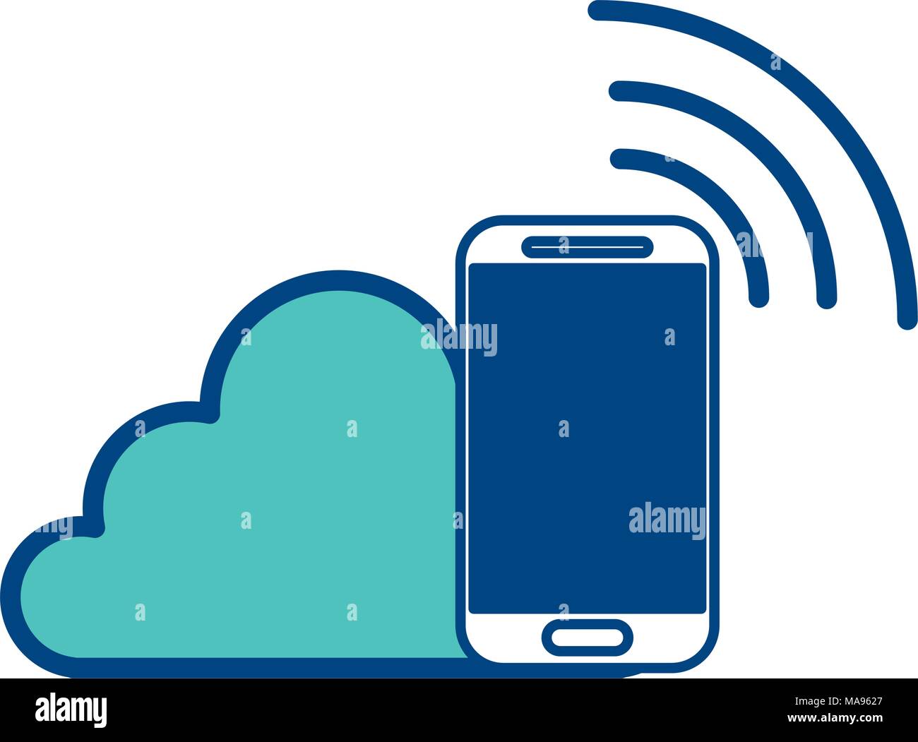 cloud storage data smartphone internet Stock Vector Image & Art - Alamy