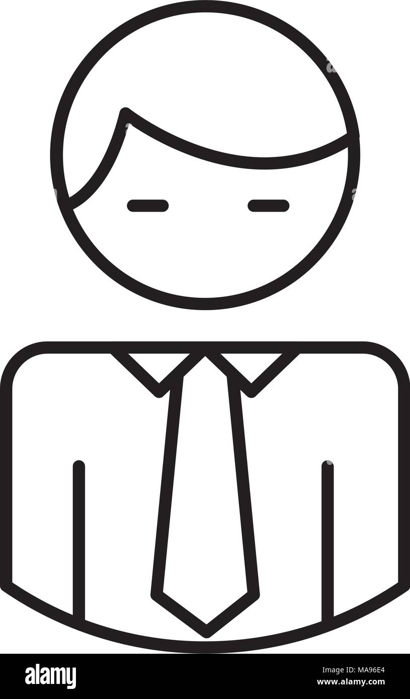 business man character with necktie pictogram Stock Vector Image & Art ...