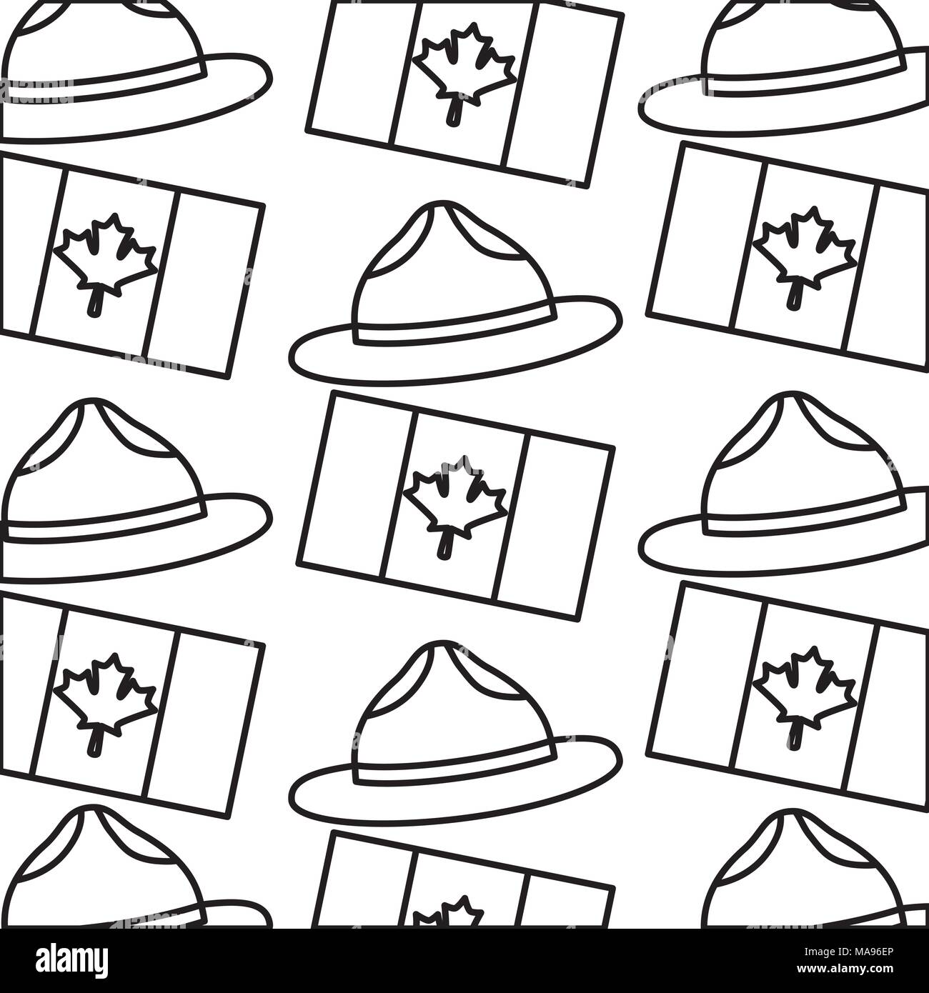 canadian sheriff hat and flag background Stock Vector Image & Art - Alamy