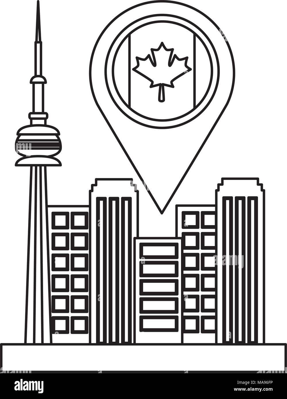 Downtown toronto map hi-res stock photography and images - Alamy