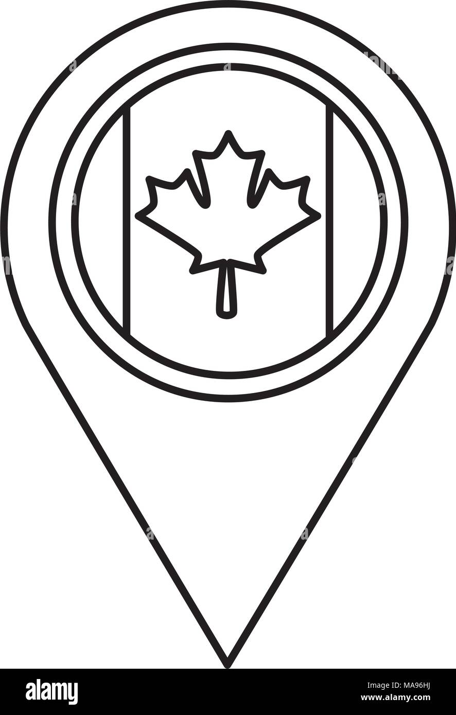 pointer map with canadian flag Stock Vector Image & Art - Alamy