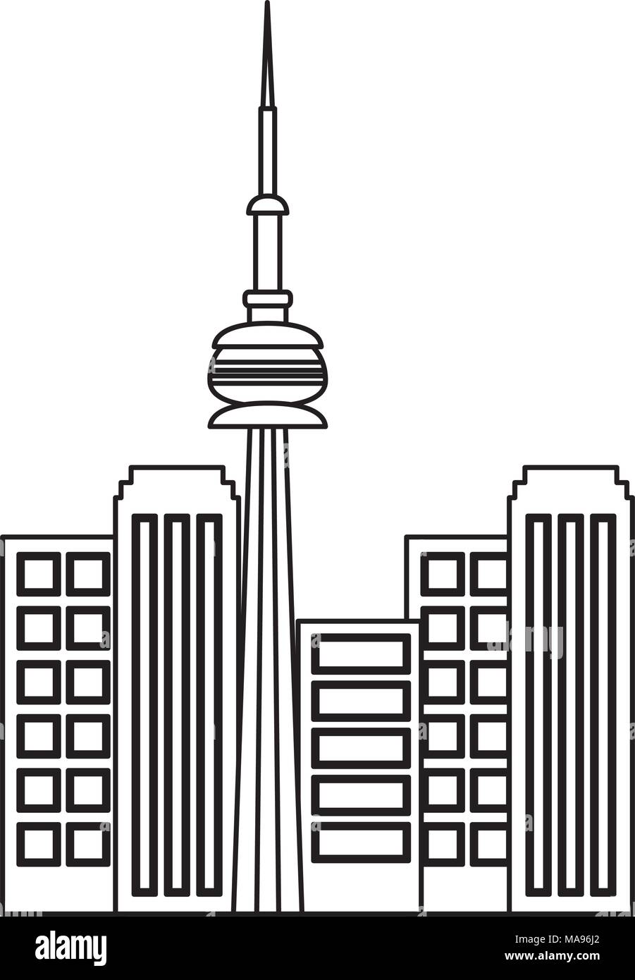Downtown skyscrapers toronto Stock Vector Images - Alamy