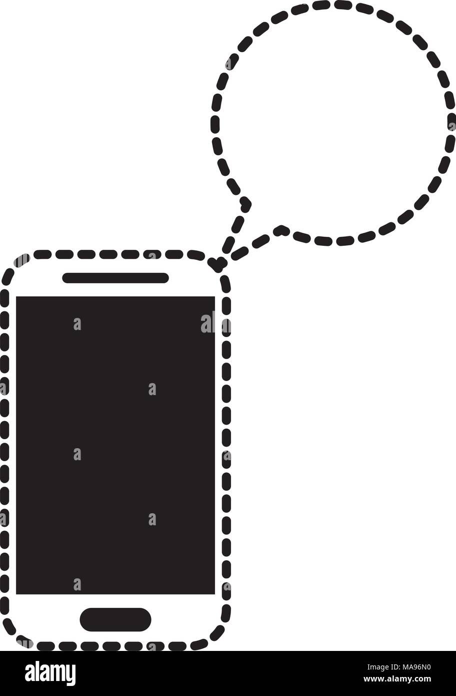 smartphone and speech bubble chat Stock Vector Image & Art - Alamy