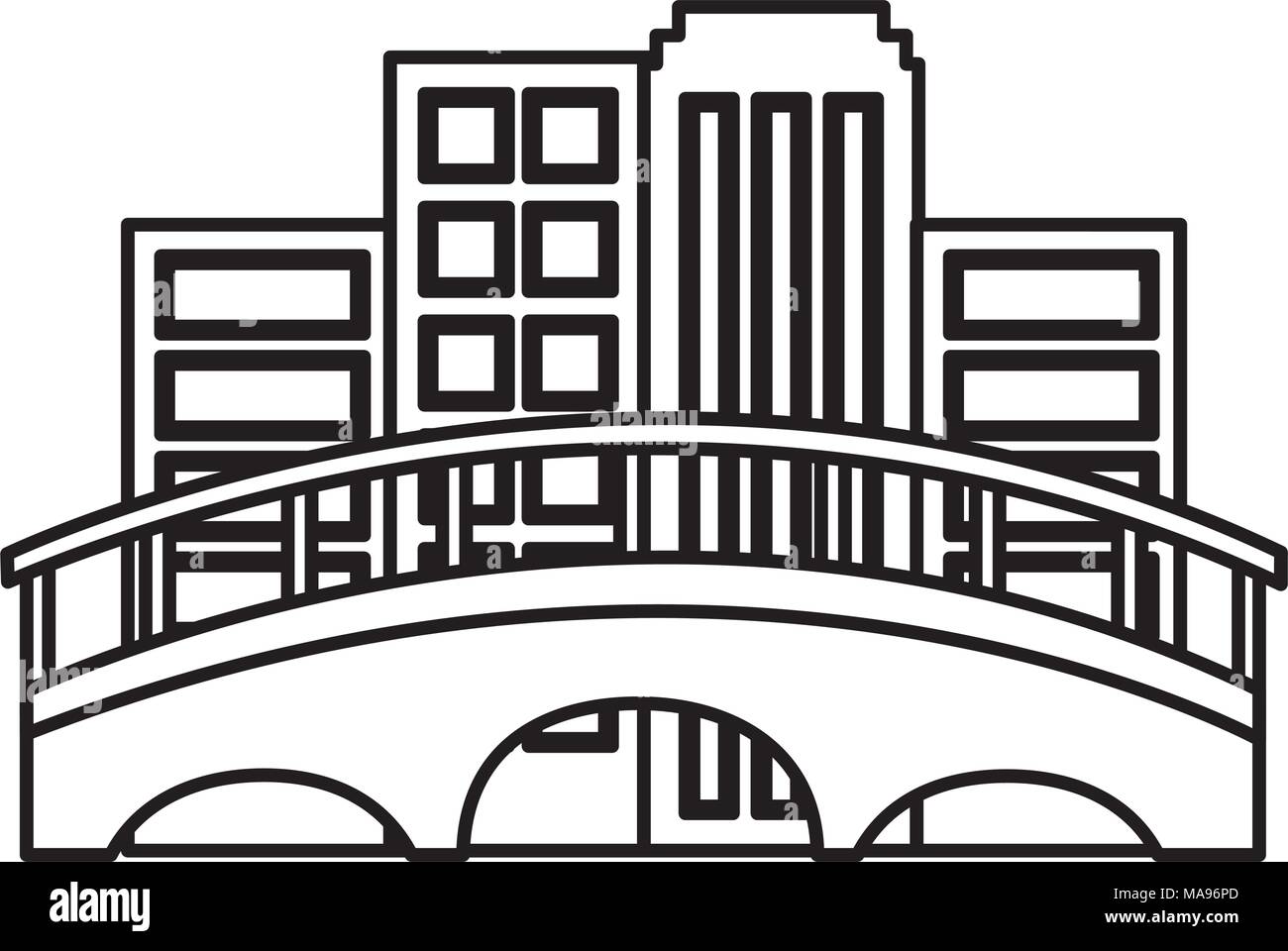 building city bridge architecture landmark Stock Vector Image & Art - Alamy