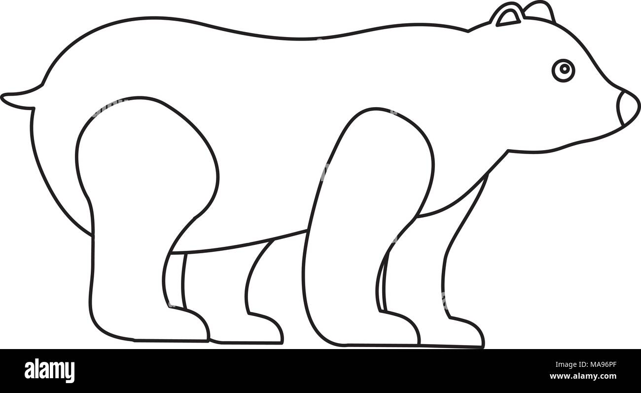 grizzly bear mammal wild side view Stock Vector Image & Art - Alamy