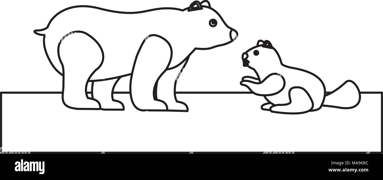 Beaver animal side view Stock Vector Images - Alamy