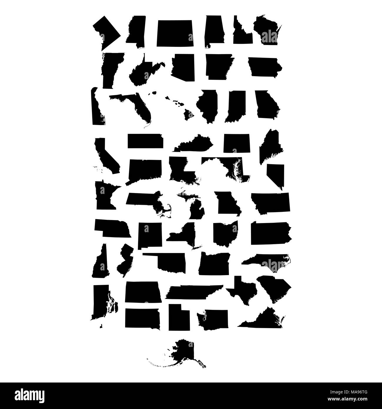 set of US states maps vector illustration Stock Vector Image & Art - Alamy