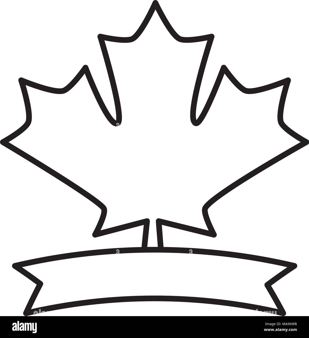 maple leaf canadian emblem banner Stock Vector Image & Art - Alamy