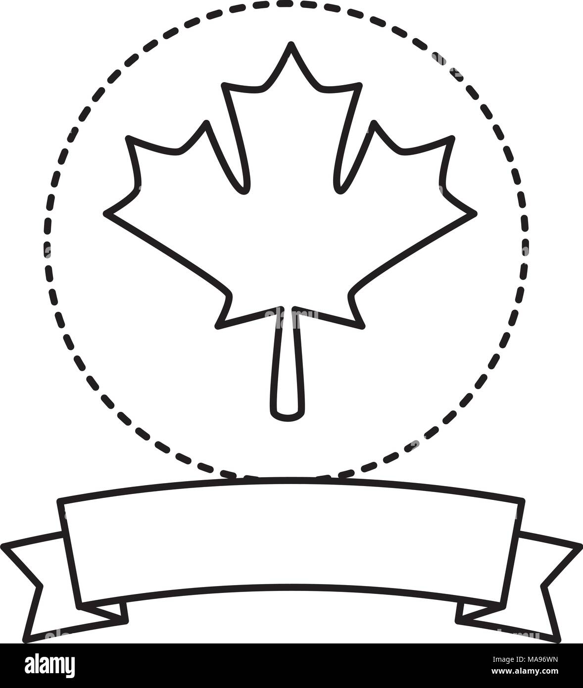 maple leaf canadian emblem banner Stock Vector Image & Art - Alamy