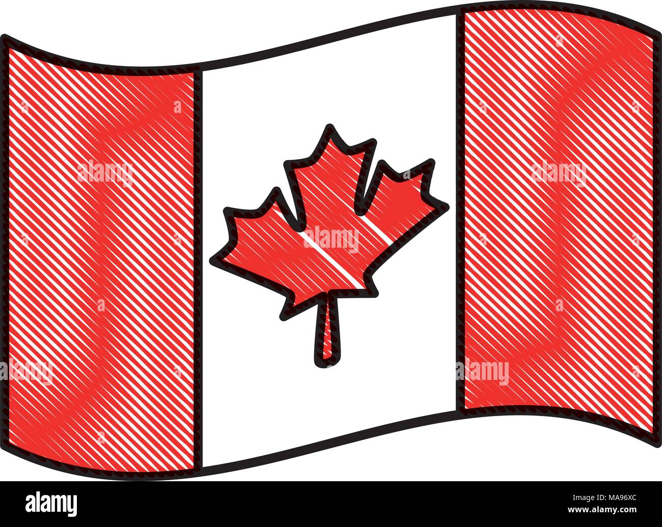 canadian flag maple leaf waving Stock Vector Image & Art - Alamy