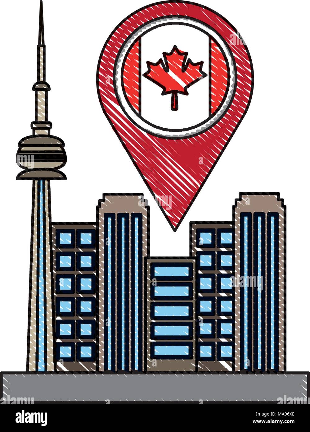 Downtown toronto map hi-res stock photography and images - Alamy