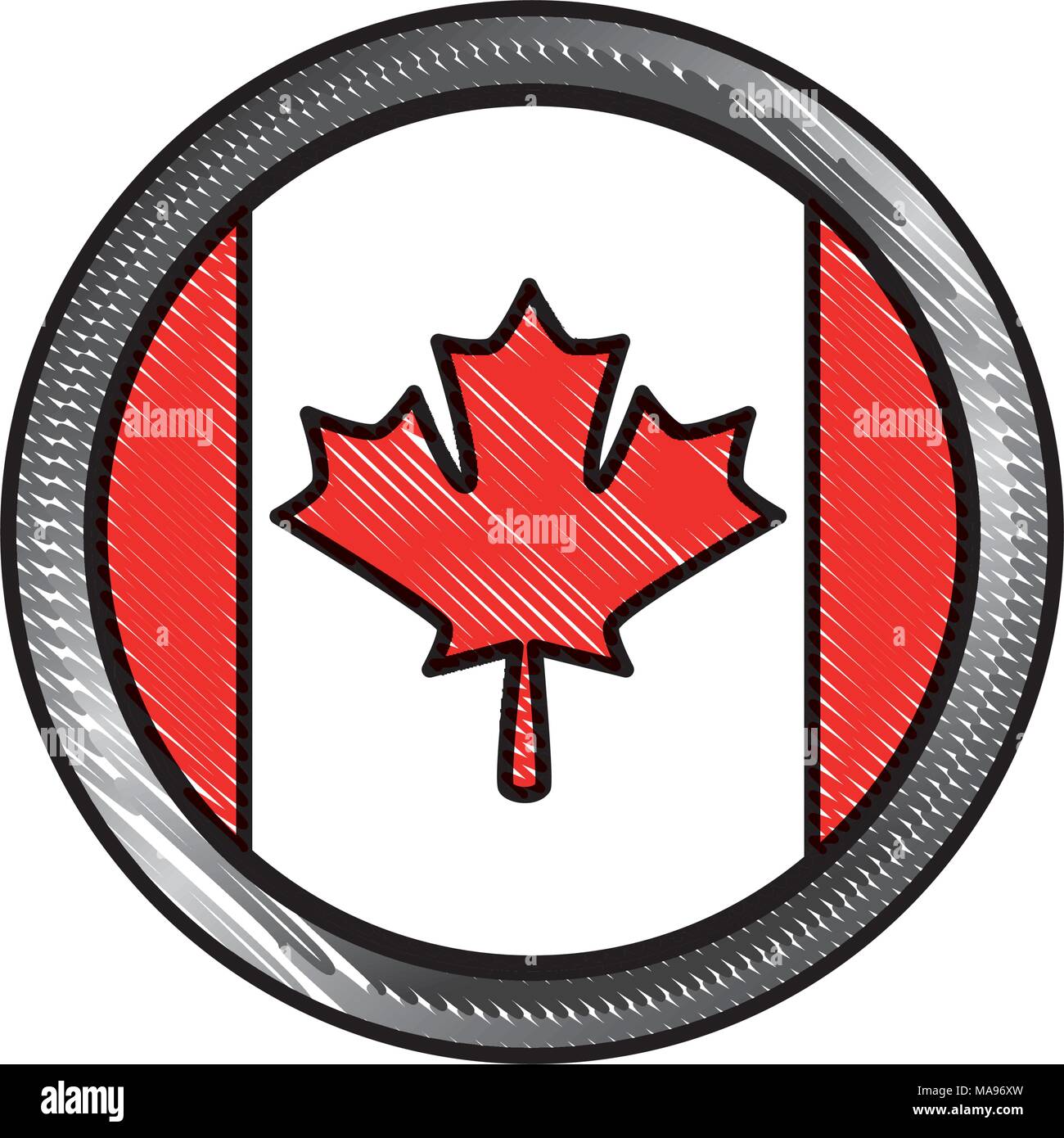 flag of canada in button ornament Stock Vector Image & Art - Alamy