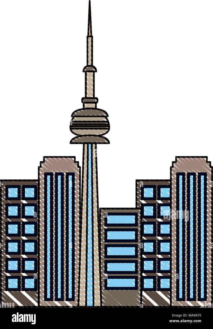 toronto canada city skyscrapers towers Stock Vector Image & Art - Alamy