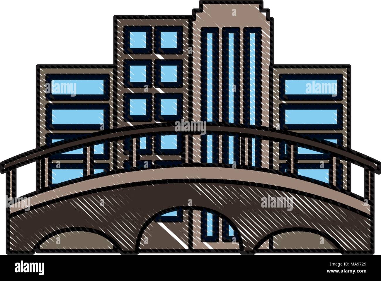 building city bridge architecture landmark Stock Vector Image & Art - Alamy