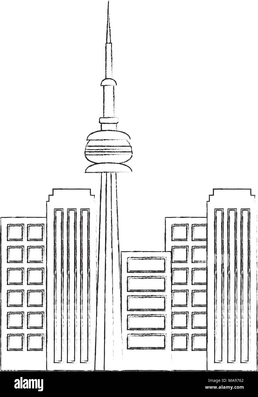 Modern skyscrapers toronto Stock Vector Images - Alamy