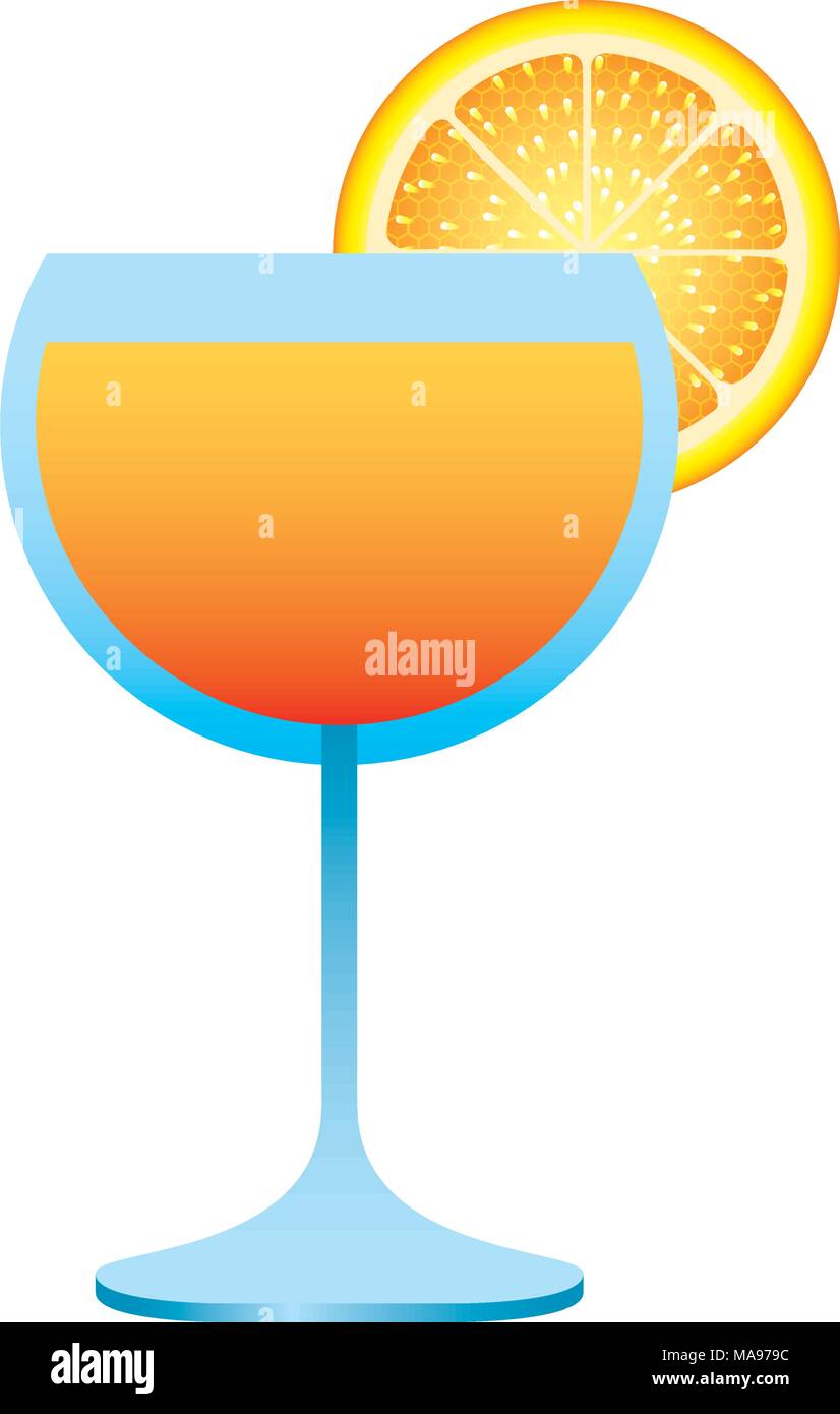 Slice green citrus in glass Stock Vector Images - Alamy