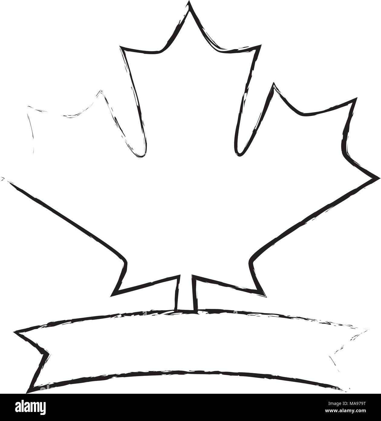 Canada maple leaf sketch hi-res stock photography and images - Alamy