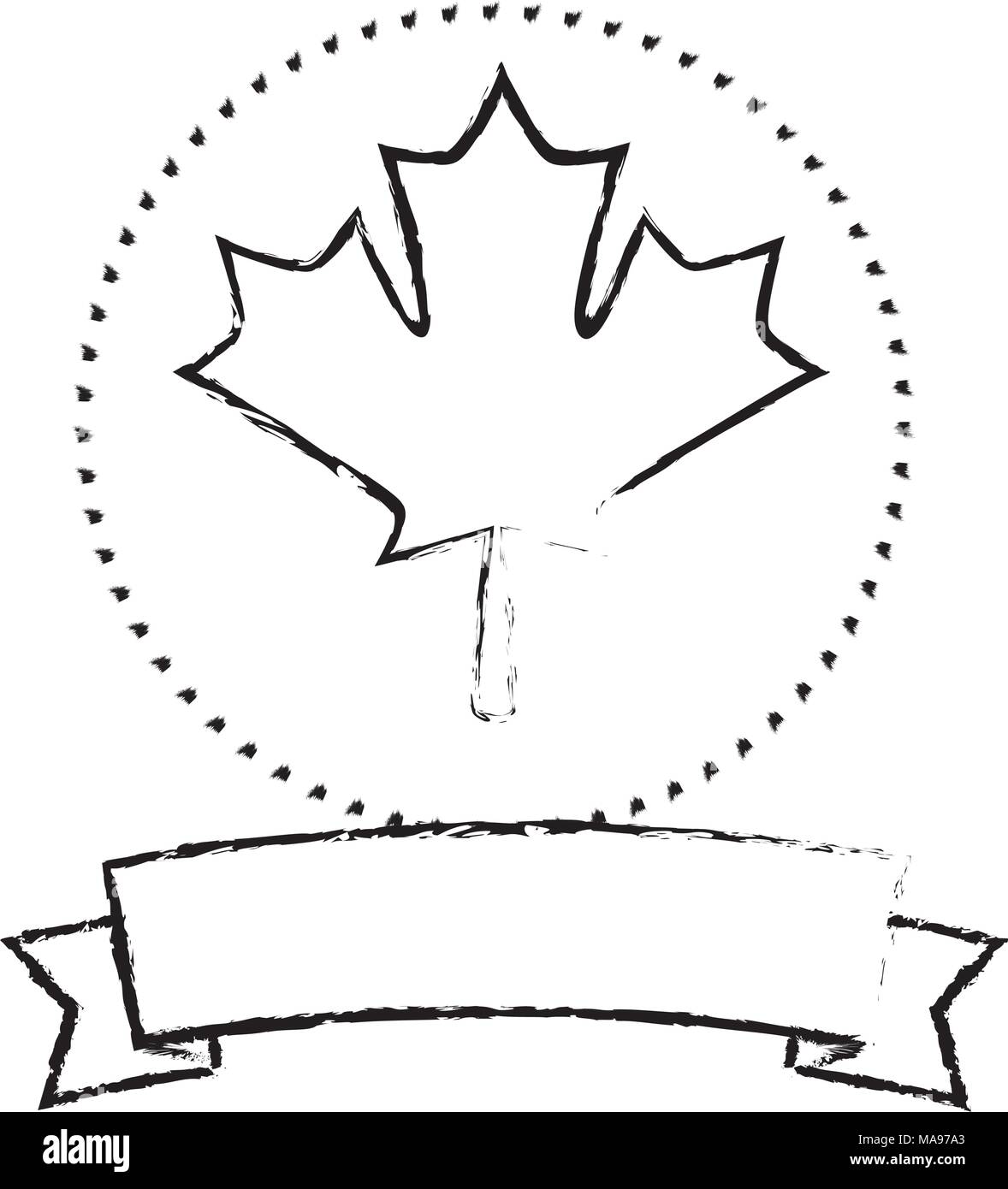 maple leaf canadian emblem banner Stock Vector Image & Art - Alamy
