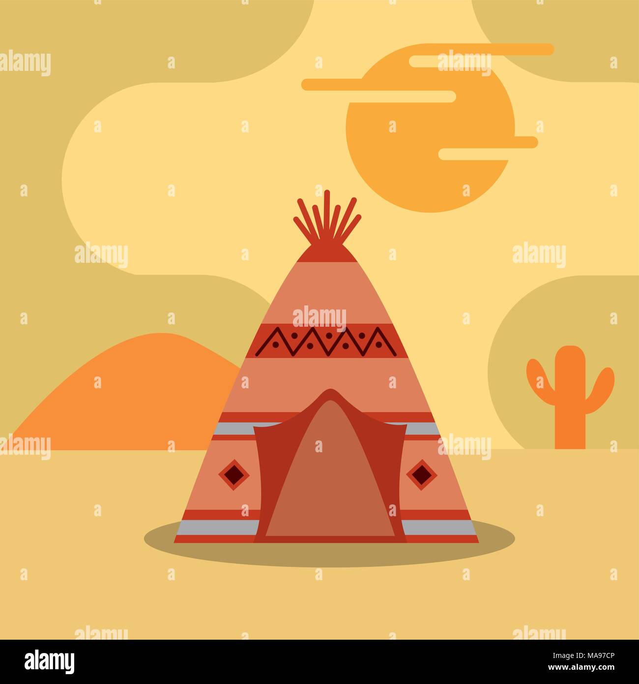 native american people cartoon Stock Vector Image & Art - Alamy