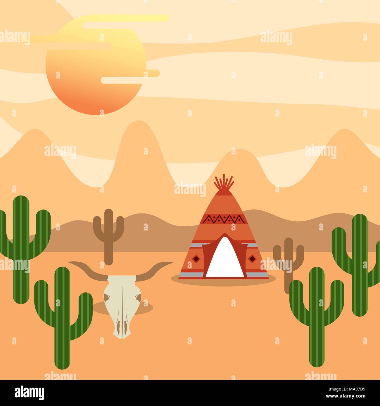 native american people cartoon Stock Vector Image & Art - Alamy