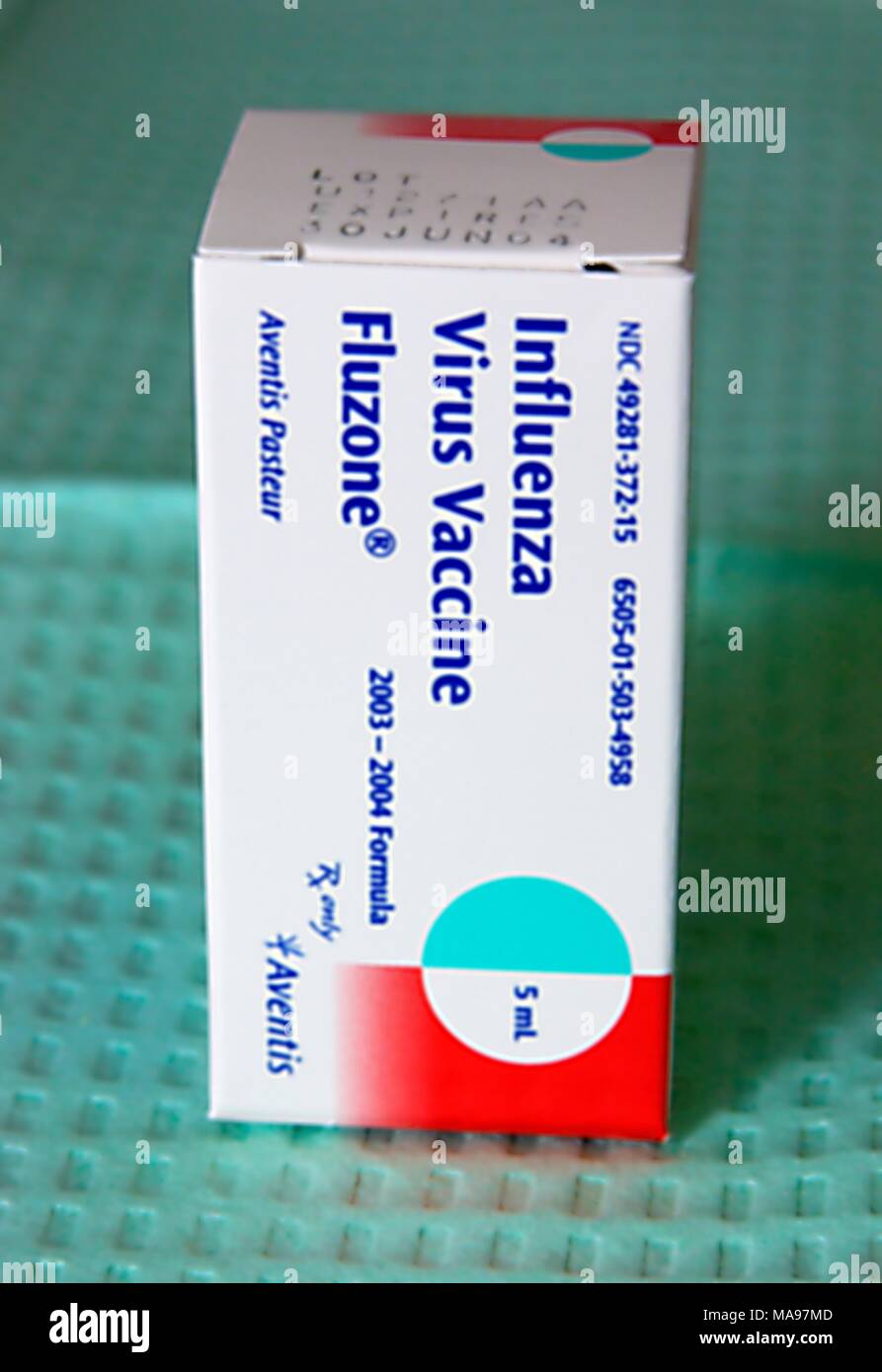 Influenza Virus Vaccine Fluzone, 5mL boxed bottle, 2003. Image courtesy ...