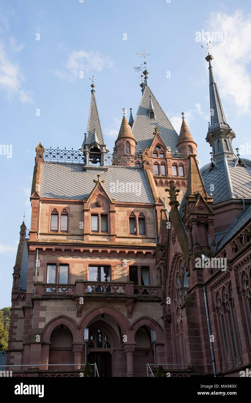 The beautiful Drachenburg Castle near Koenigswinter - Bonn, North Rhine ...