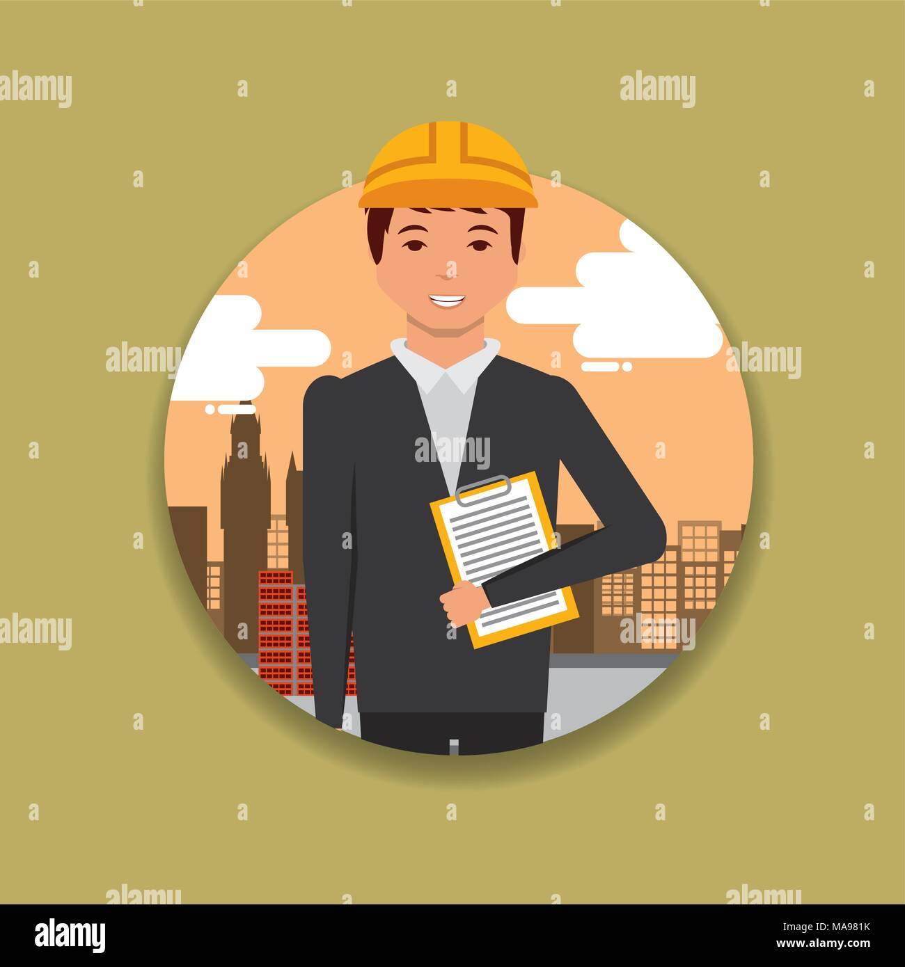 Construction business clipboard Stock Vector Images - Alamy