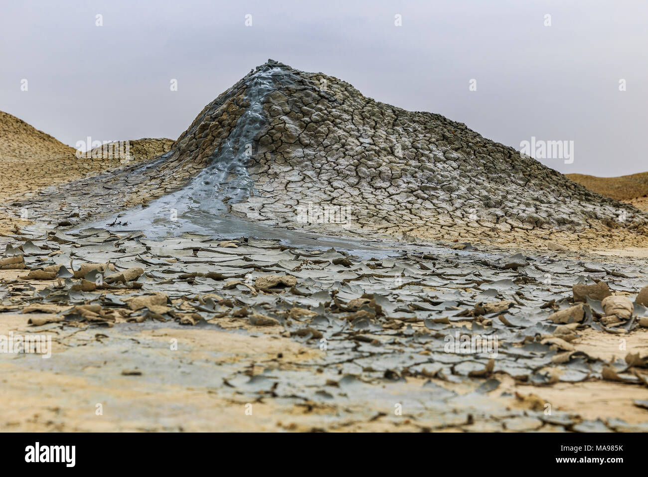 Mud volcanoes in Gobustan.Azerbaijan Stock Photo - Alamy