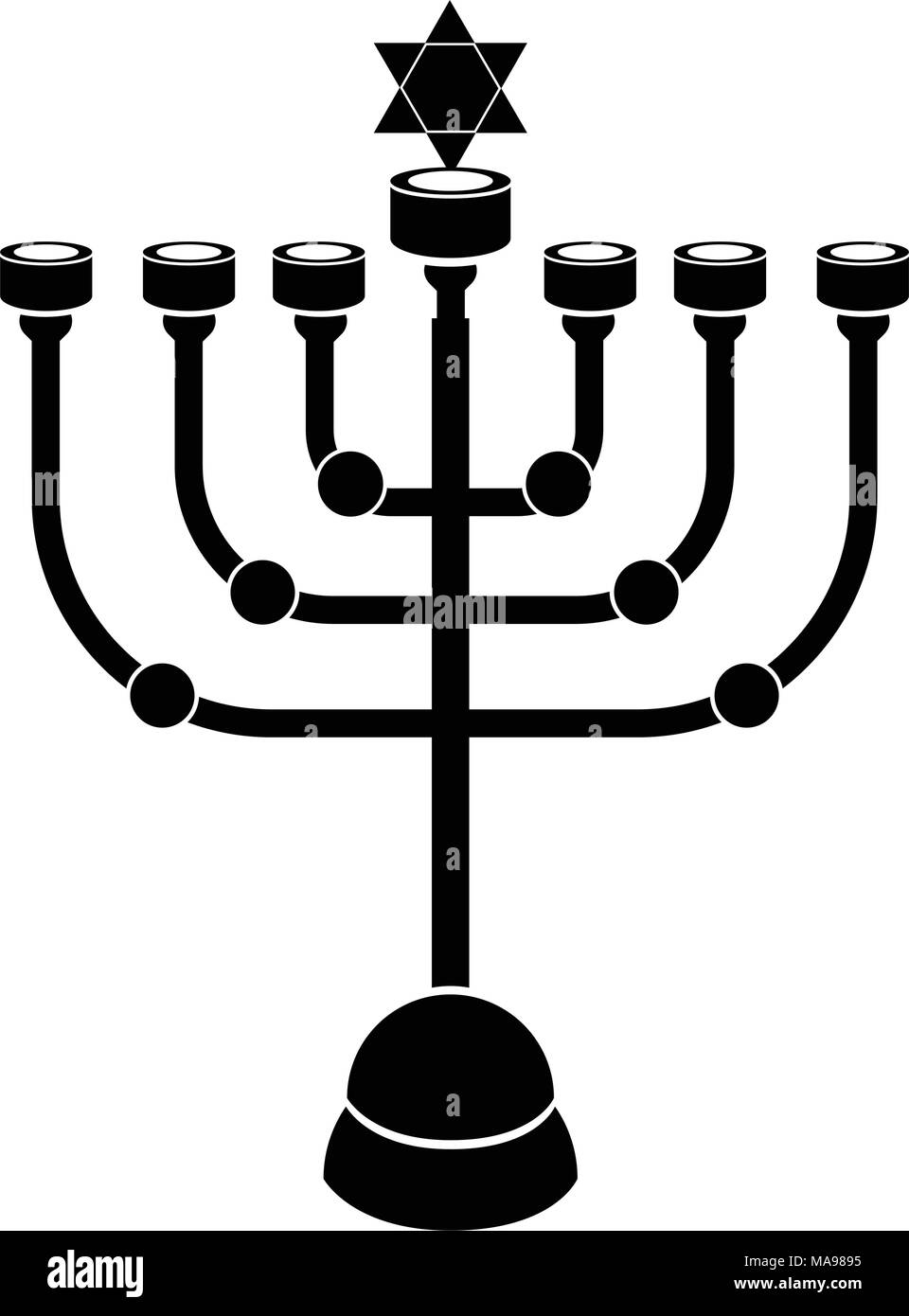 Jewish candlestick icon Stock Vector Image & Art - Alamy