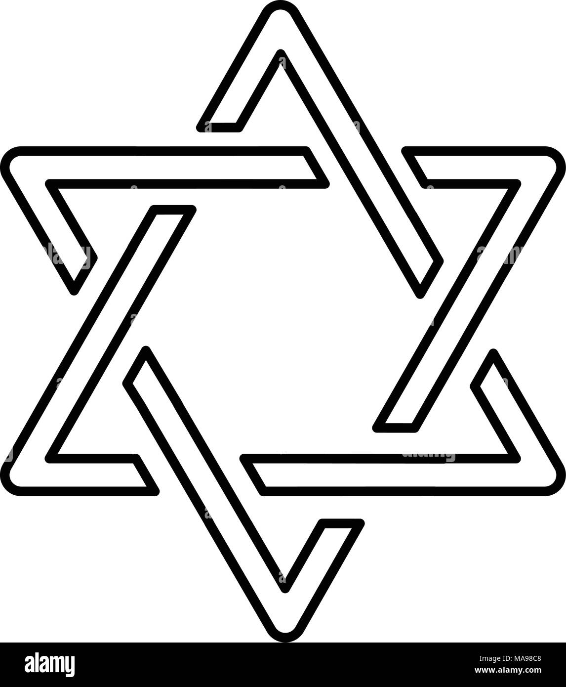 Star of david icon Stock Vector Image & Art - Alamy