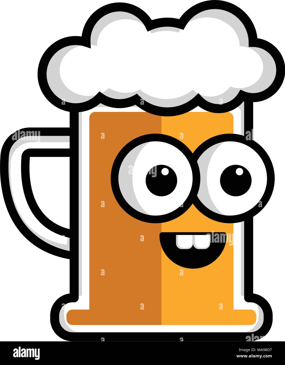 Happy beer cartoon character Stock Vector Image & Art - Alamy