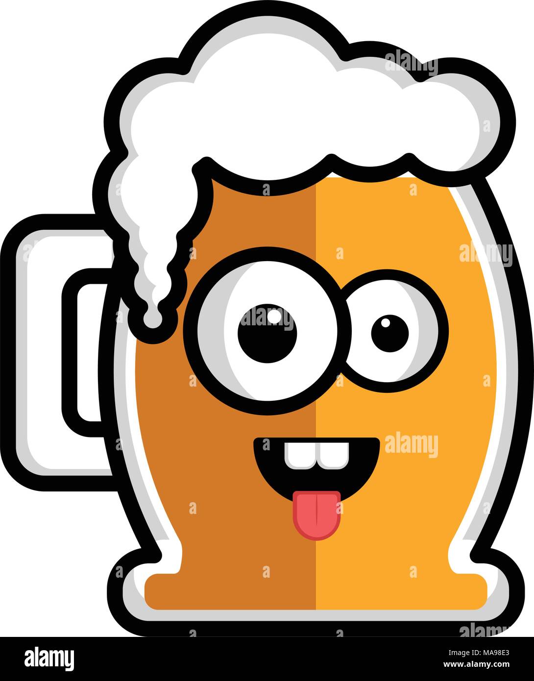 Happy beer cartoon character Stock Vector Image & Art - Alamy