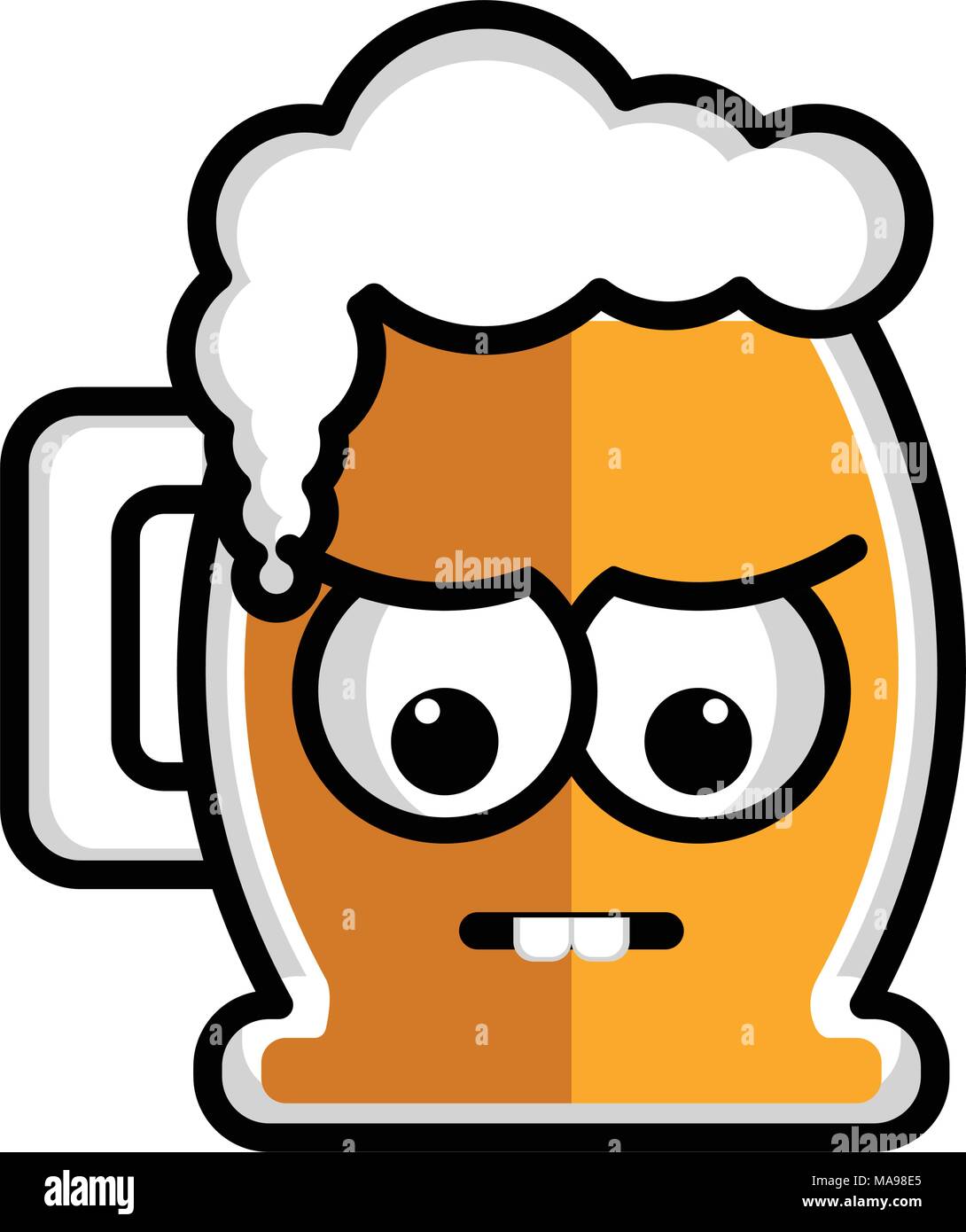Sad beer cartoon character Stock Vector Image & Art - Alamy