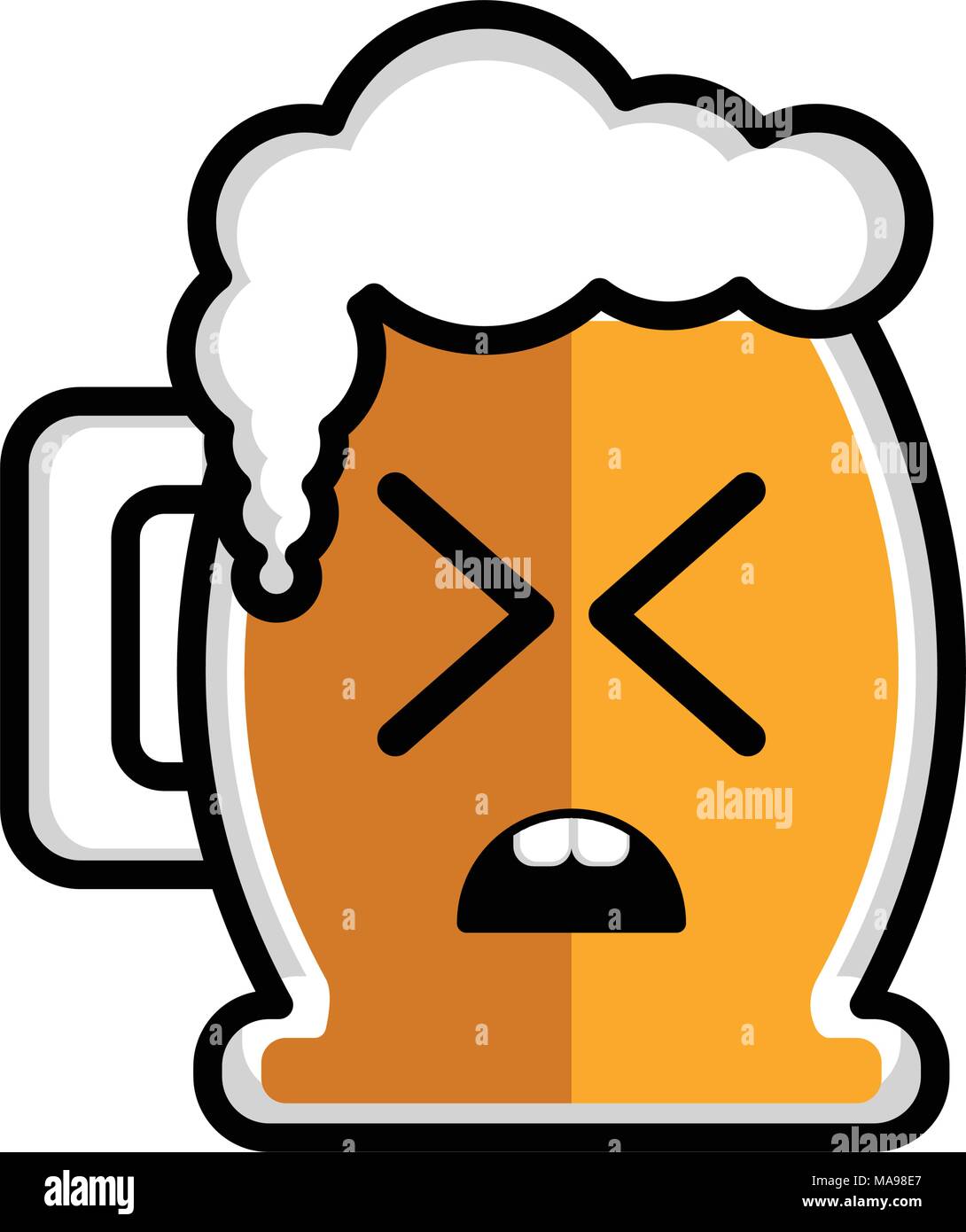 Disgusted beer cartoon character Stock Vector Image & Art - Alamy