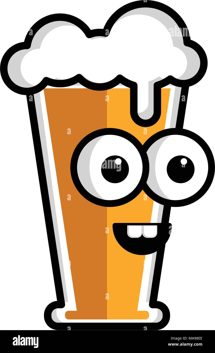Happy beer cartoon character Stock Vector Image & Art - Alamy
