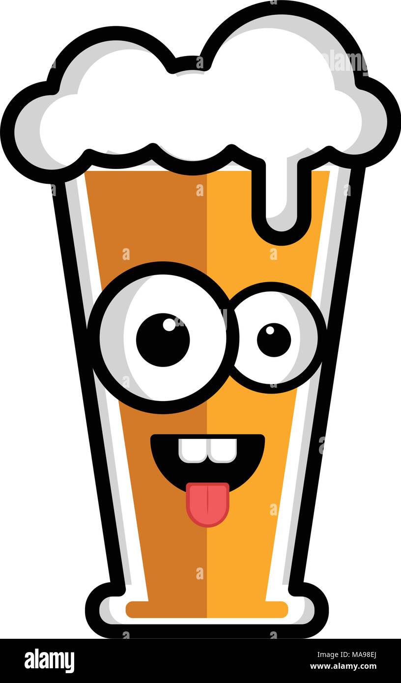 Happy beer cartoon character Stock Vector Image & Art - Alamy