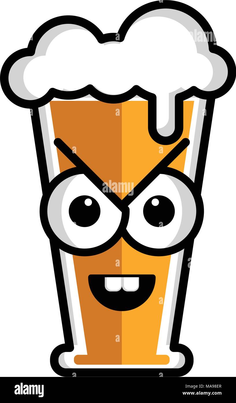 Angry beer cartoon character Stock Vector Image & Art - Alamy