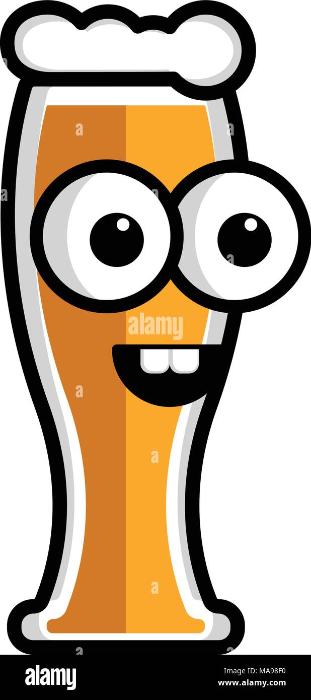 Happy beer cartoon character Stock Vector Image & Art - Alamy