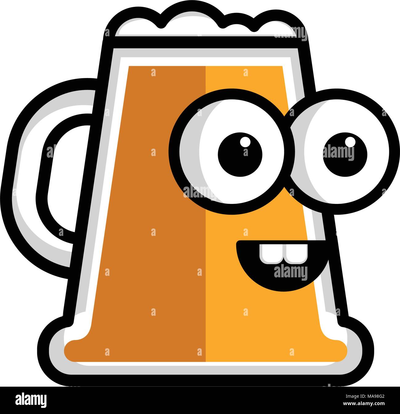 Happy beer cartoon character Stock Vector Image & Art - Alamy
